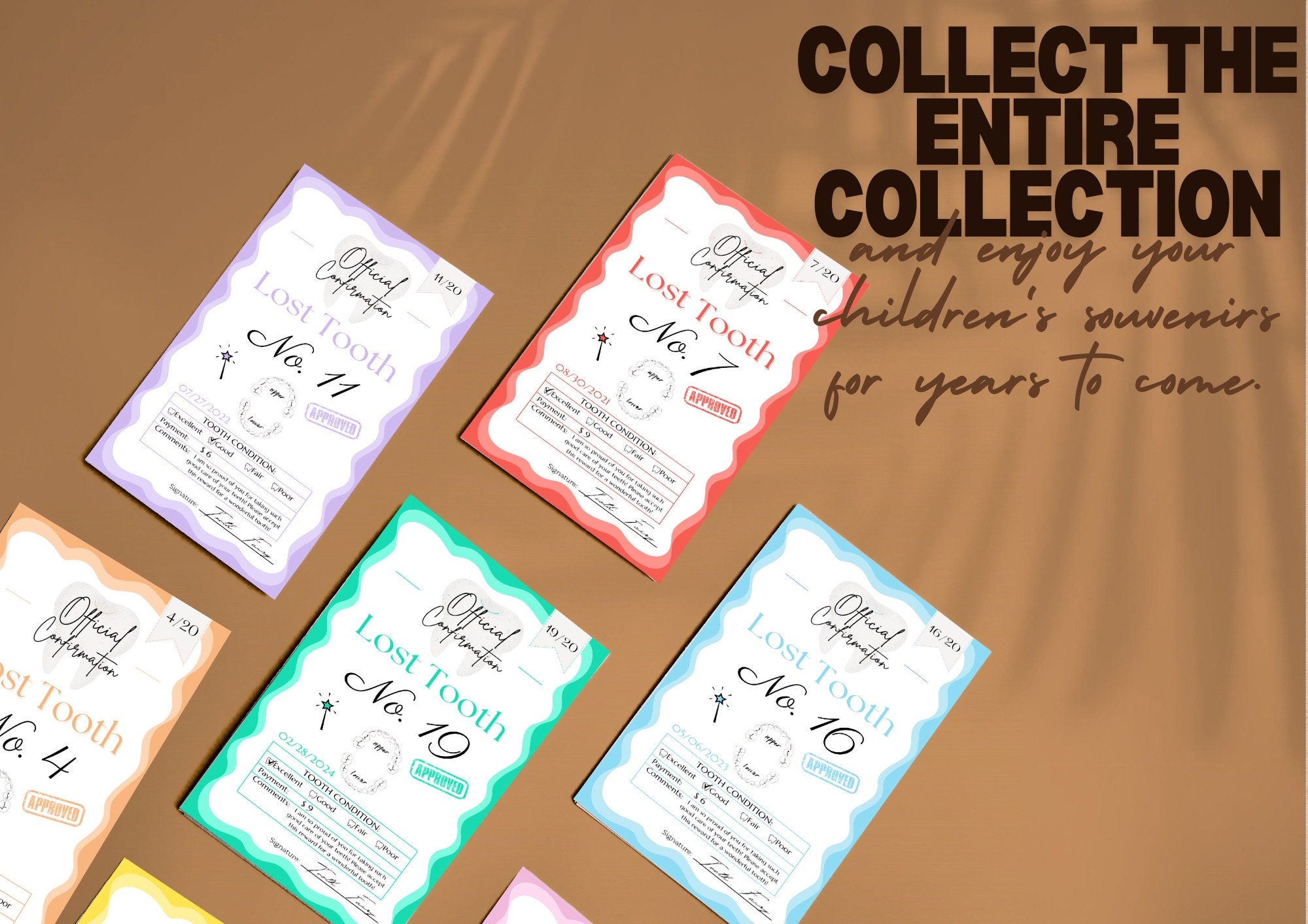 Tooth Fairy Collection Tokens Tooth Fairy Letter Printable Lost Tooth ...