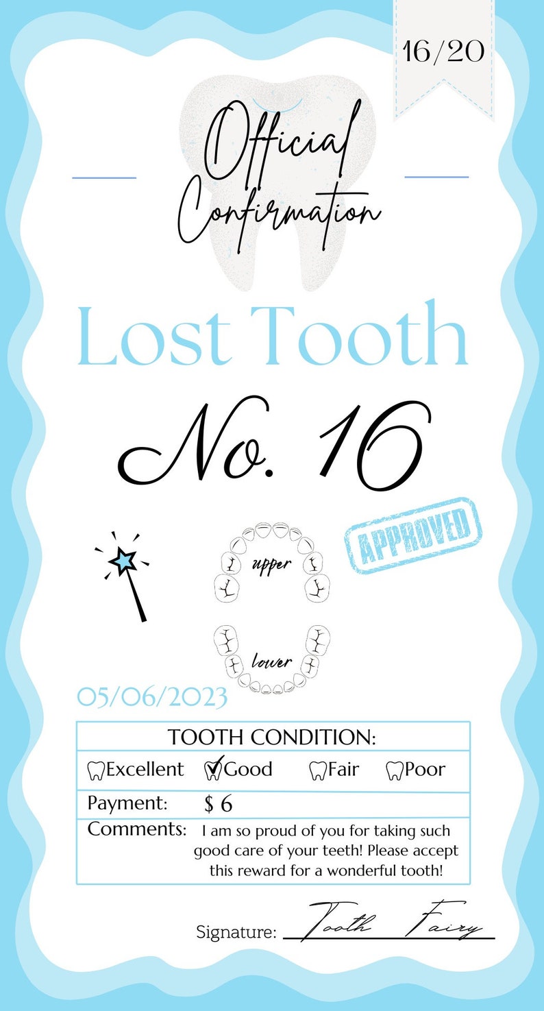 Tooth Fairy Collection Tokens Tooth Fairy Letter Printable Lost Tooth ...