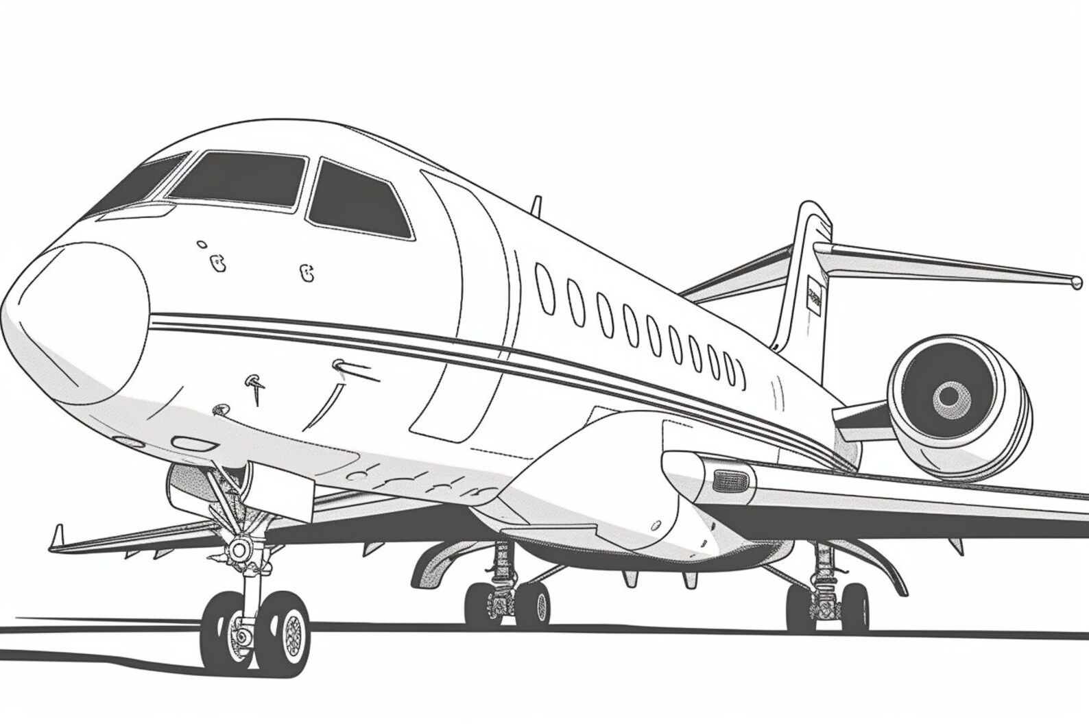 Airplane Coloring Page for Kids Plane Aircraft for Colour Airplanes for ...