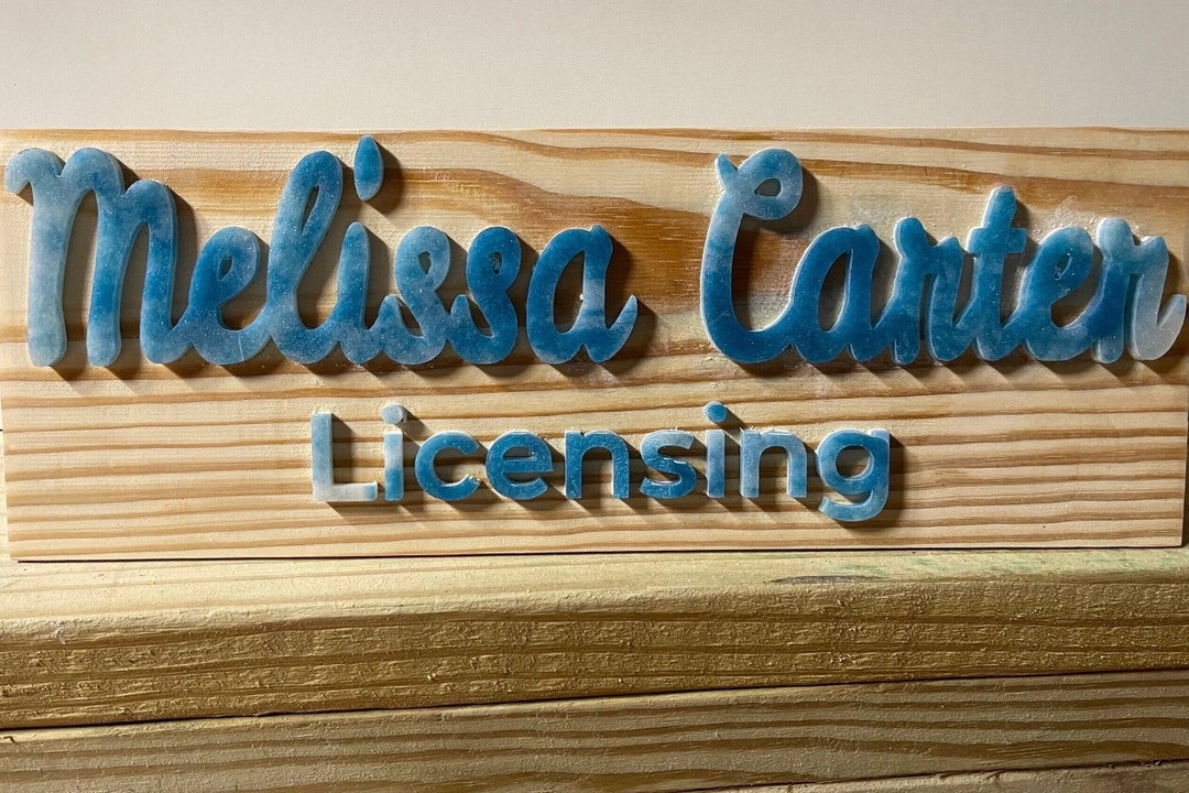 Epoxy Desk Sign - Etsy