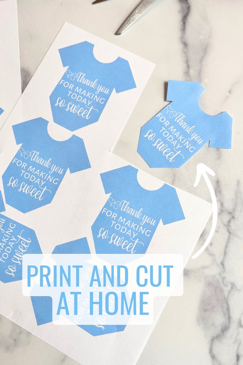 Baby Shower Favor Tag (baby Boy)- Tag for Thank You Gift- Cookies ...