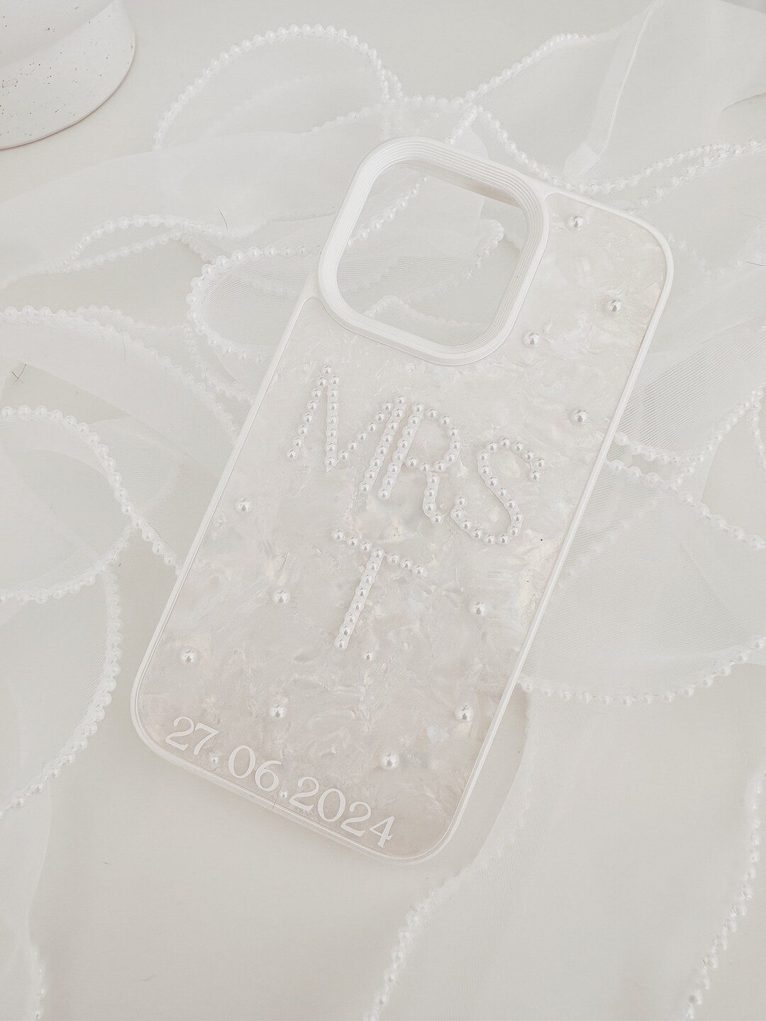 BRIDE PHONE CASE Pearl Phone Case Personalised Bride Phone Case Bridal ...