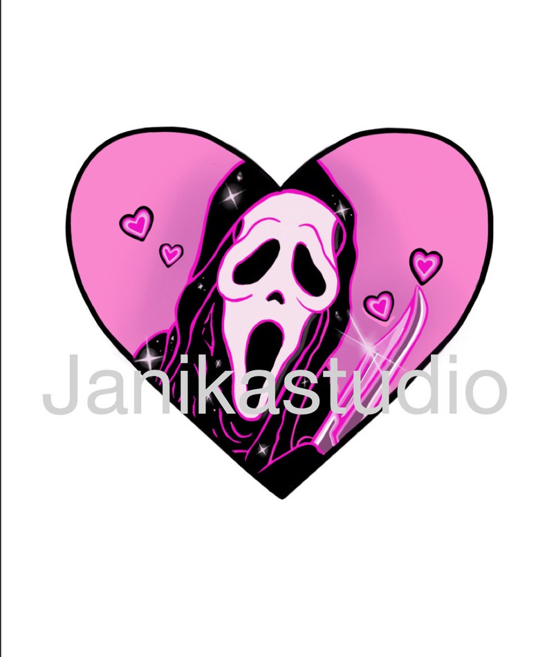 Ghost Face Print - Etsy