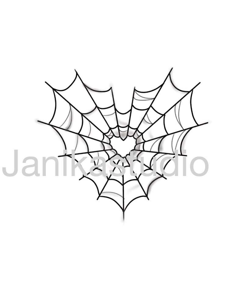 Spider Web With Heart - Etsy