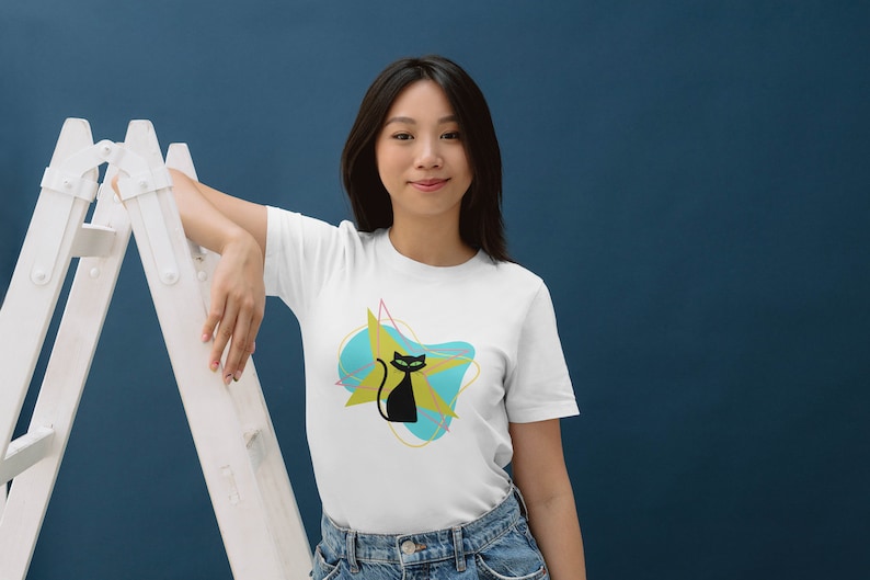 Printable Atomic Cat SVG Sticker Designs Digital Download Mid - Etsy