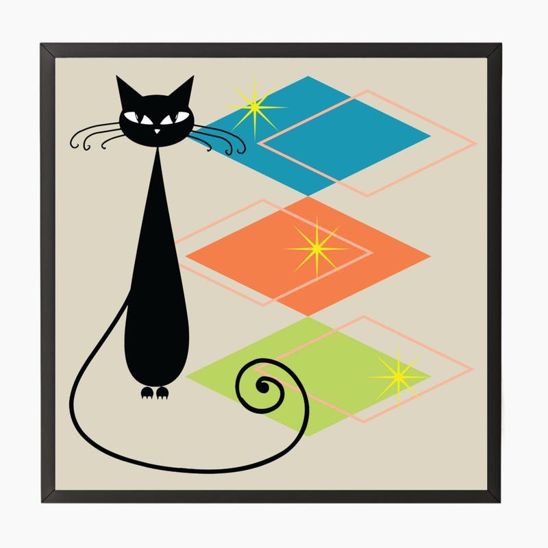 Atomic Cat Art - Etsy