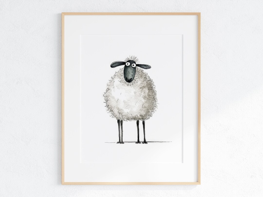Sheep Print - Shear Delight: A Whimsical Woolly Wonder - Etsy