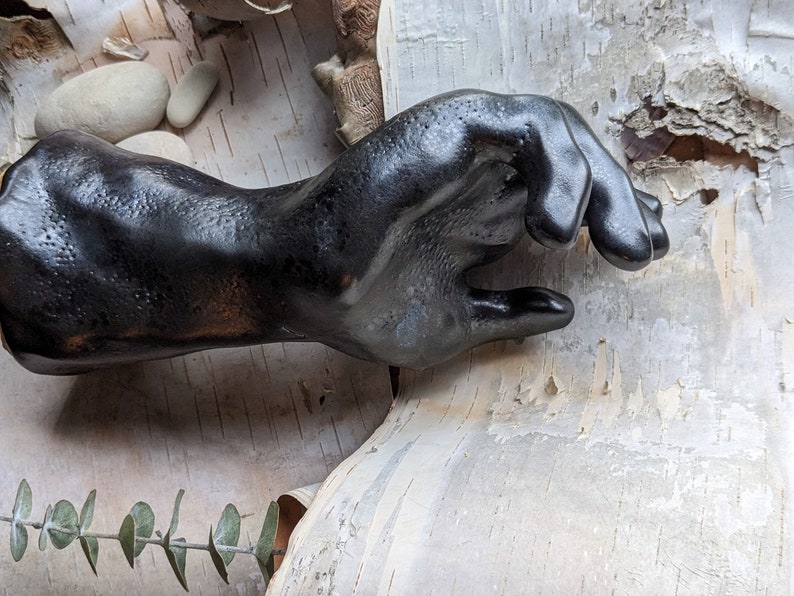 Hand Sculpted Clay Hand Standing Sculpture - Etsy