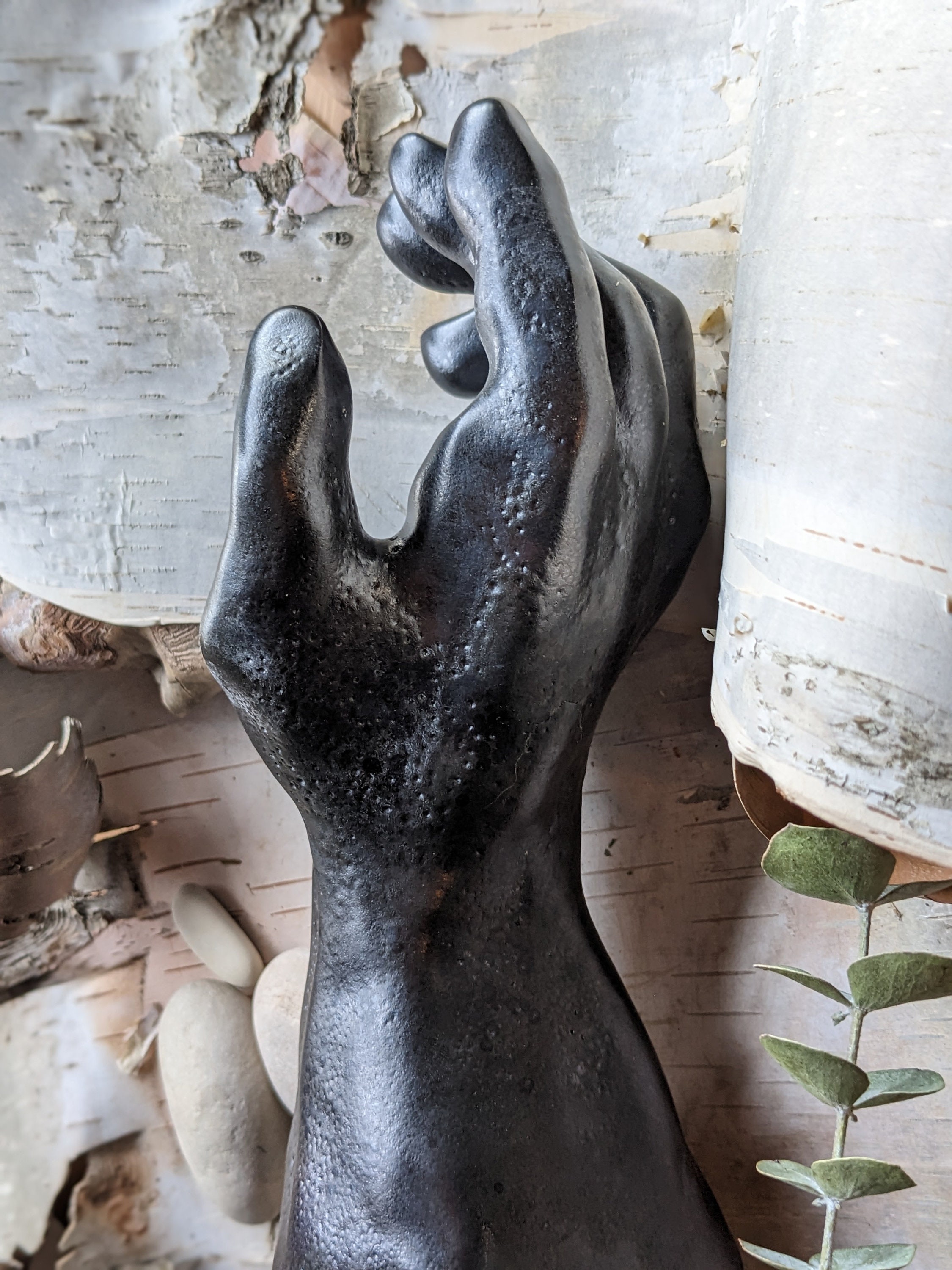 Hand Sculpted Clay Hand Standing Sculpture - Etsy