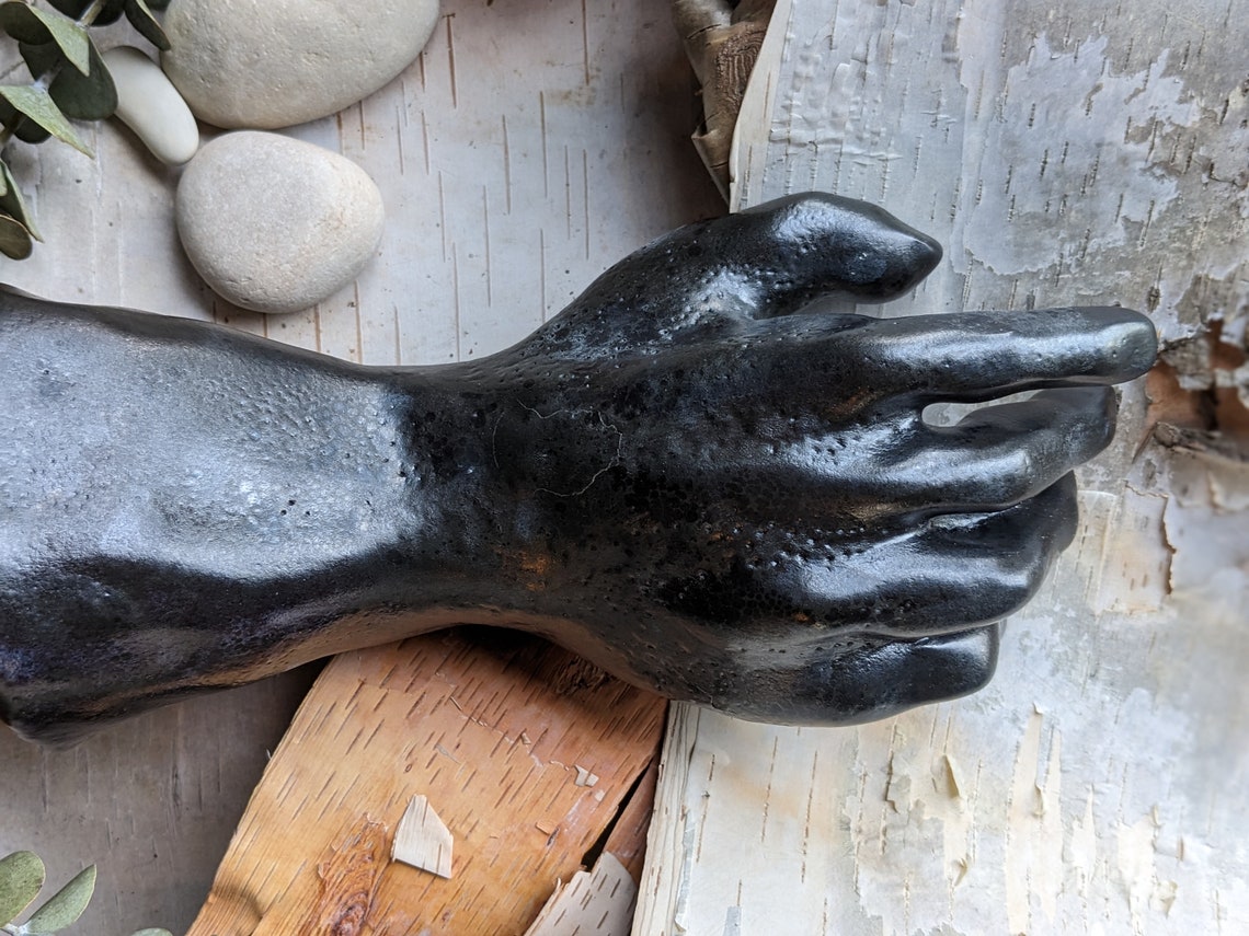 Hand Sculpted Clay Hand Standing Sculpture - Etsy