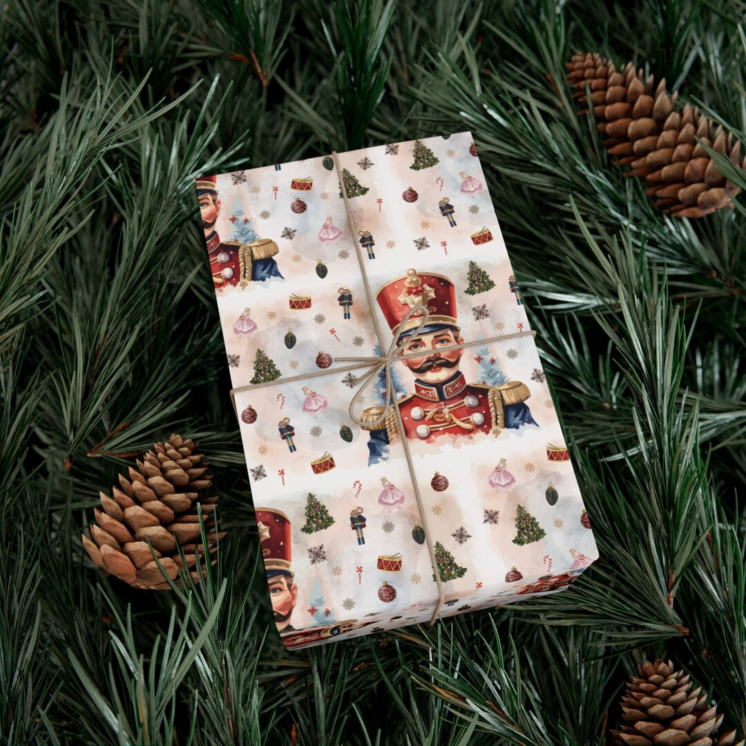 Watercolor Nutcracker Christmas Wrap Whimsical Christmas - Etsy