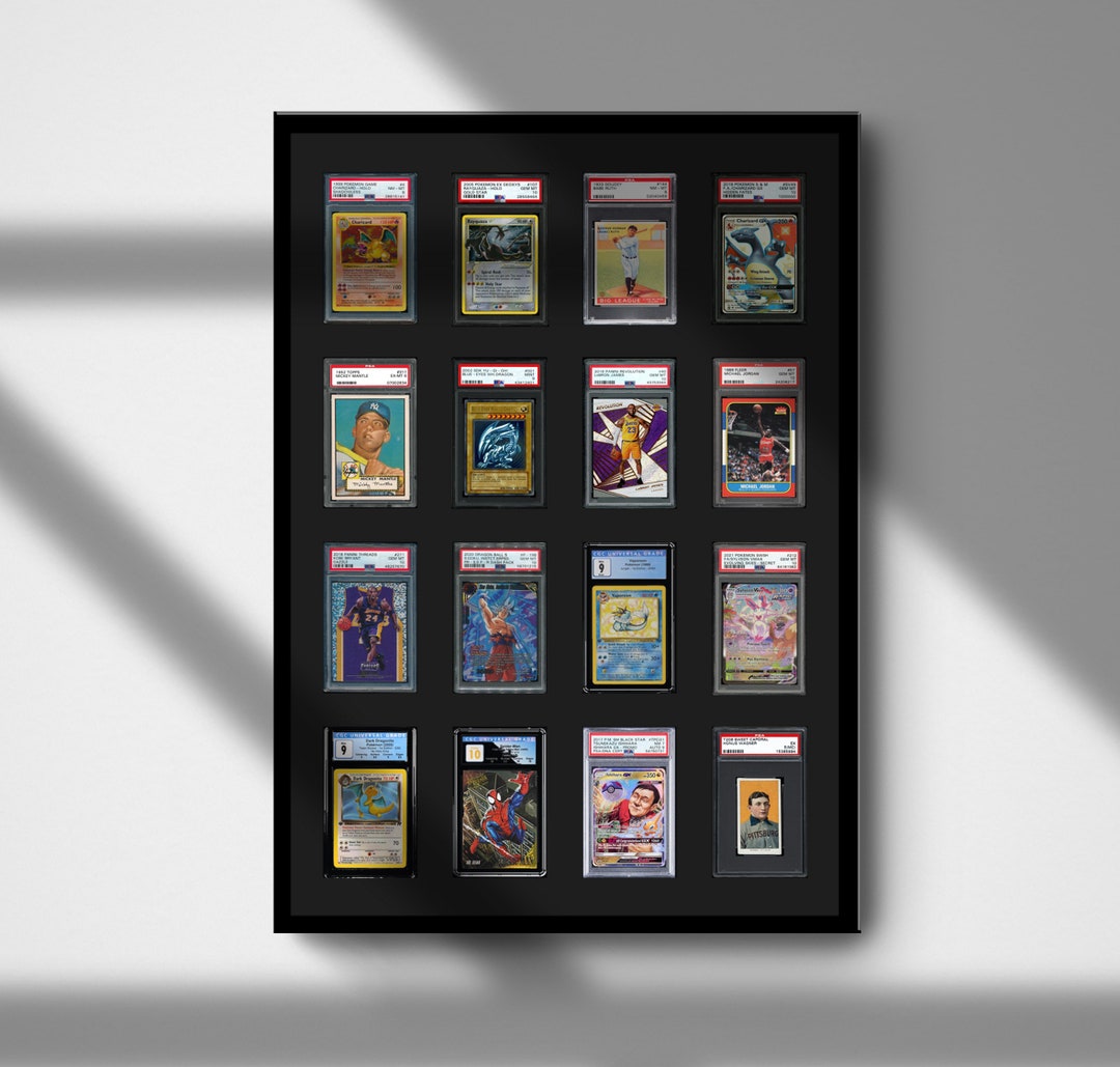 Graded Trading Card Frame Card Display Frame Black Display - Etsy