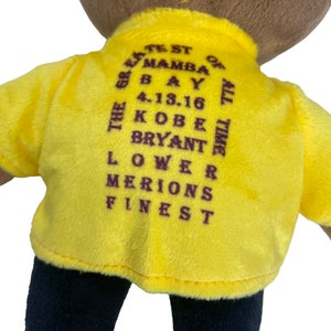 Kanye West Ye Kobe Bryant Graduation Plushie Teddy Bear "i Feel Like ...
