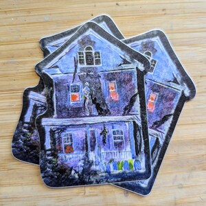 Skeleton House Vinyl Sticker - Etsy