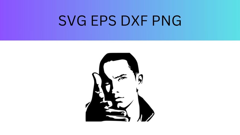 Eminem Vector Cut File for Cricut, Silhouette, Png Eps Dxf, Decal ...