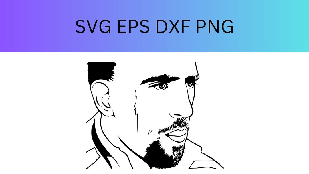 Ribery Vector Cut File for Cricut, Silhouette, Png Eps Dxf, Decal ...