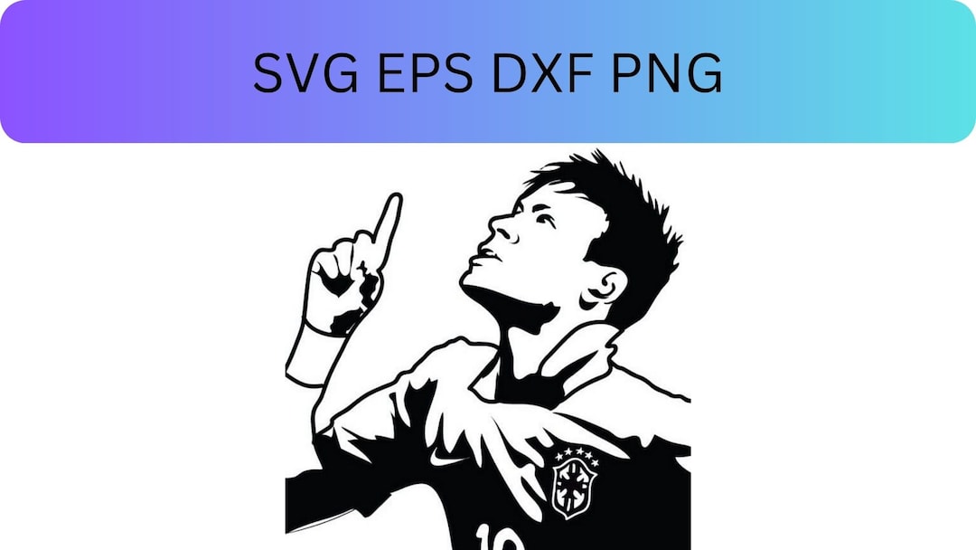 Neymar Vector Cut File for Cricut Silhouette Png Eps Dxf - Etsy