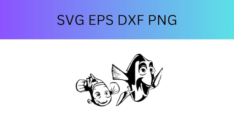 Finding Nemo Vector Cut File for Cricut, Silhouette, Png Eps Dxf, Decal ...