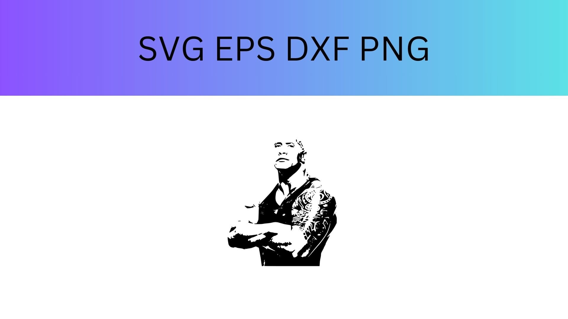 The Rock Vector Cut File for Cricut, Silhouette, Png Eps Dxf, Decal ...