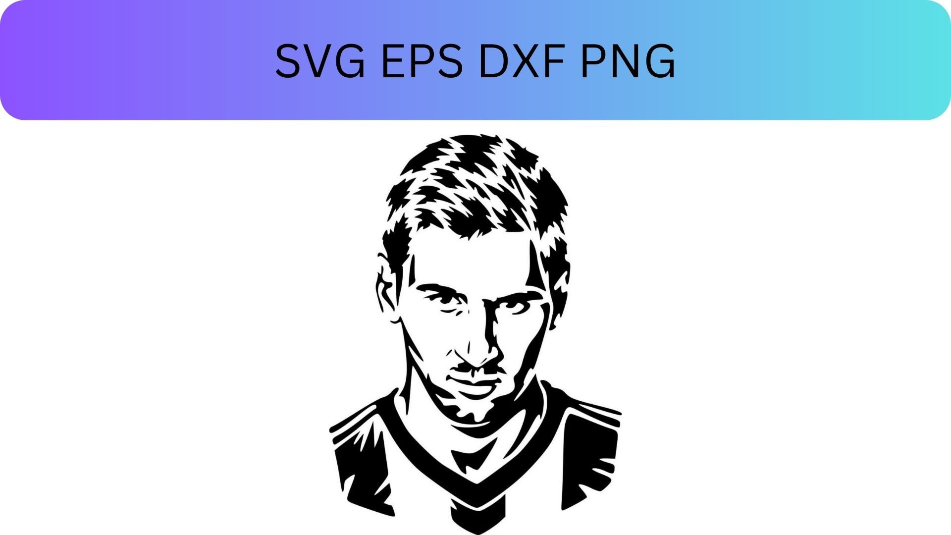 Messi Vector Cut File for Cricut, Silhouette, Png Eps Dxf, Decal ...