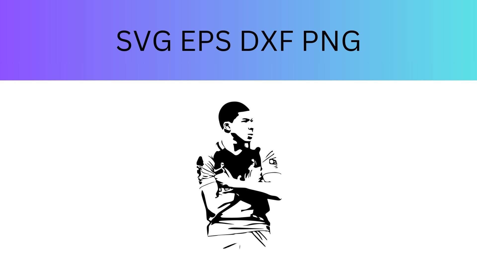 Mbappe Vector Cut File for Cricut, Silhouette, Png Eps Dxf, Decal ...