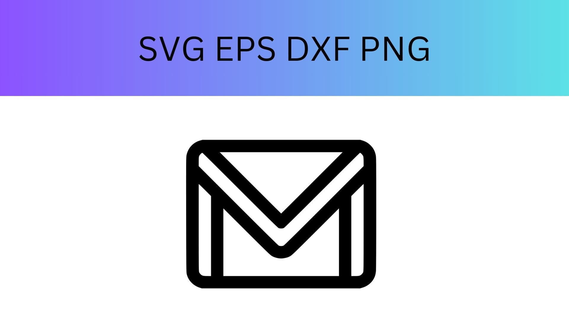 Gmail Vector Cut File for Cricut, Silhouette, Png Eps Dxf, Decal ...