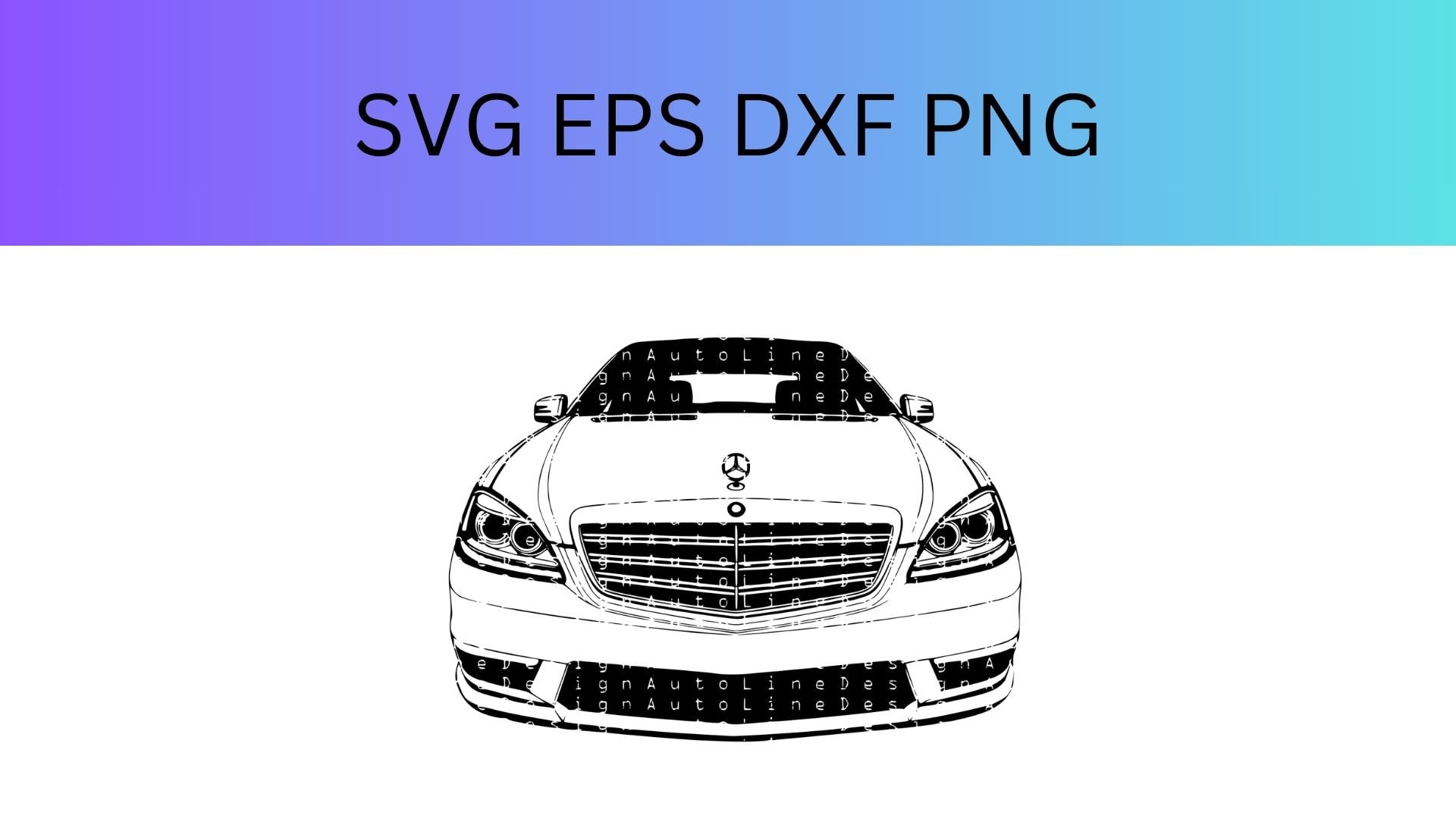 Mercedes Vector Cut File for Cricut, Silhouette, Png Eps Dxf, Decal ...