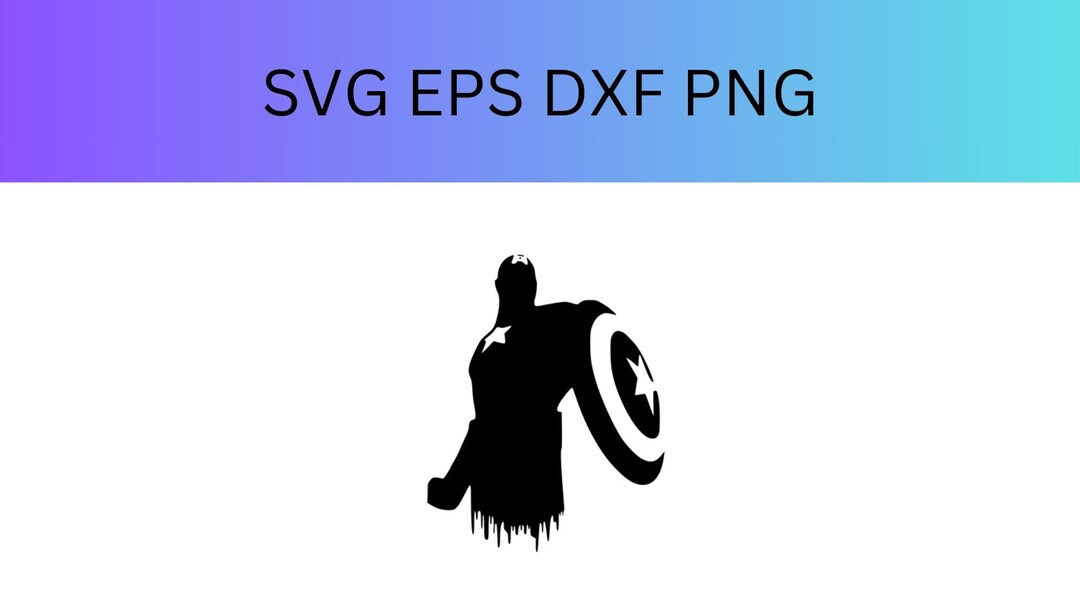 Captain America Vector Cut File for Cricut, Silhouette, Png Eps Dxf ...