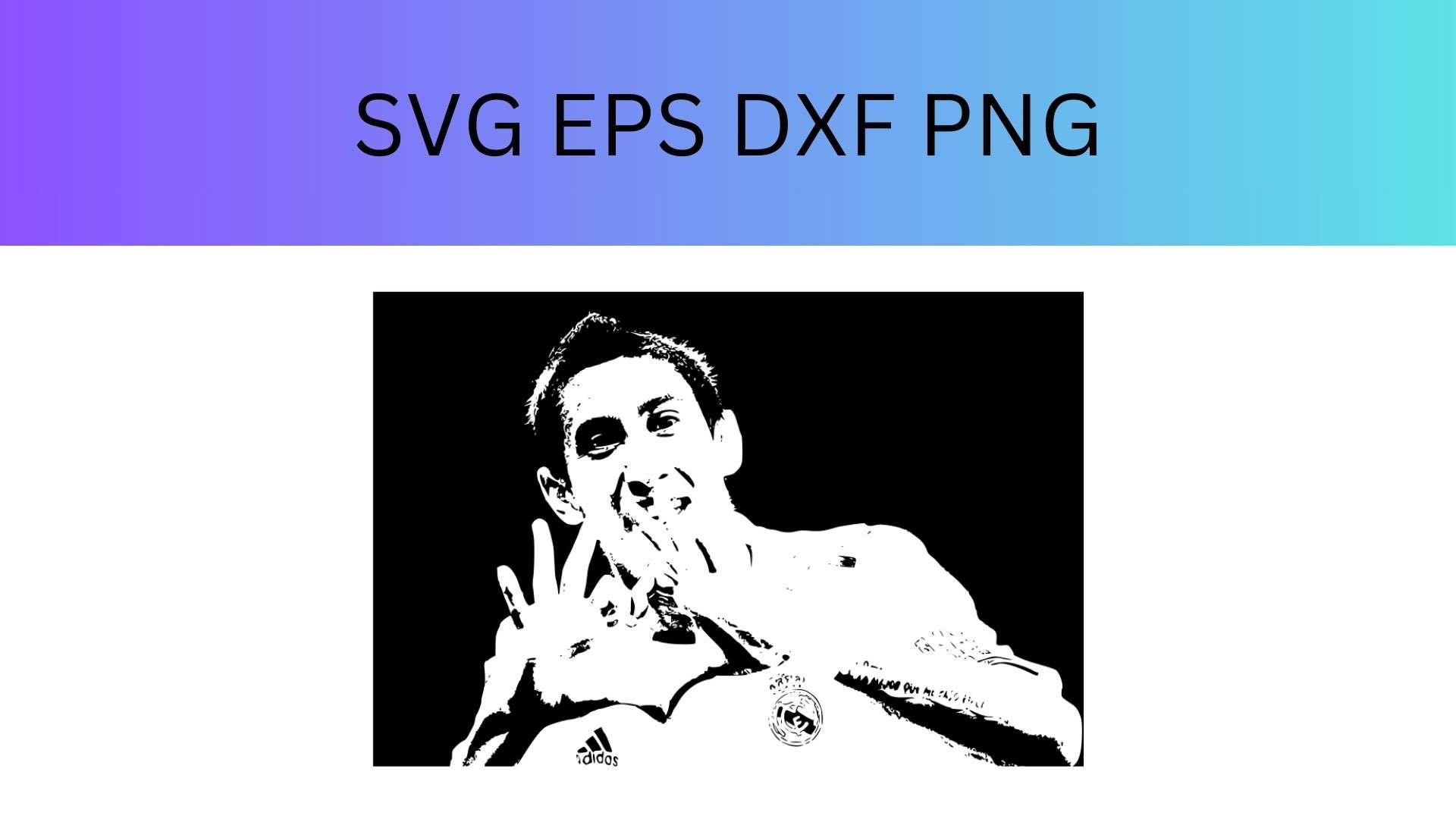Di Maria Vector Cut File for Cricut, Silhouette, Png Eps Dxf, Decal ...