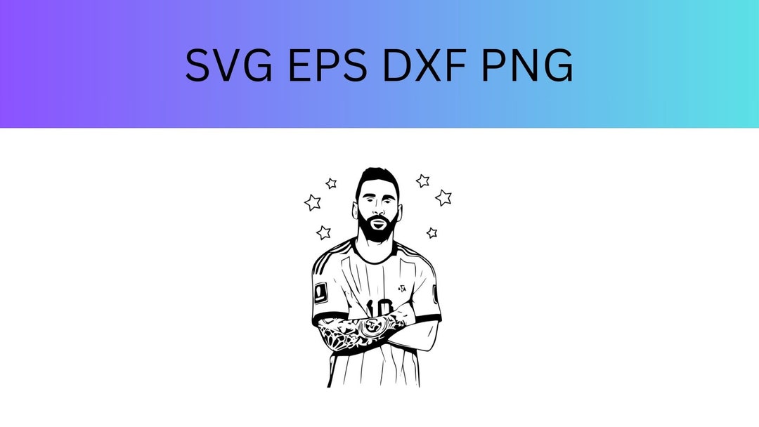 Messi Vector Cut File for Cricut, Silhouette, Png Eps Dxf, Decal ...