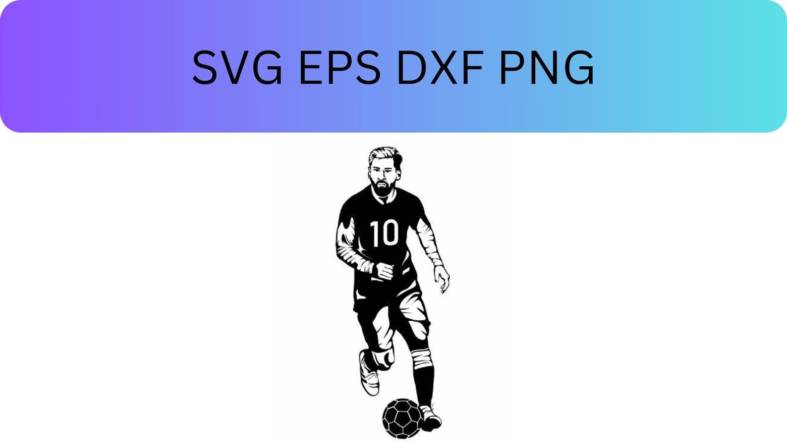 Messi Vector Cut File for Cricut Silhouette Png Eps Dxf - Etsy