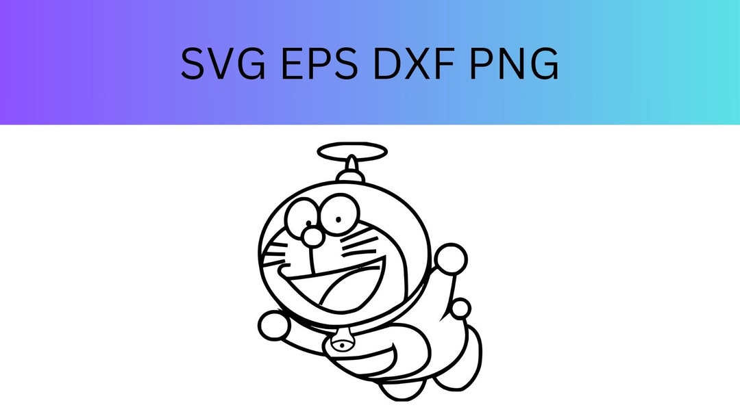 Doraemon Vector Cut File for Cricut, Silhouette, Png Eps Dxf, Decal ...