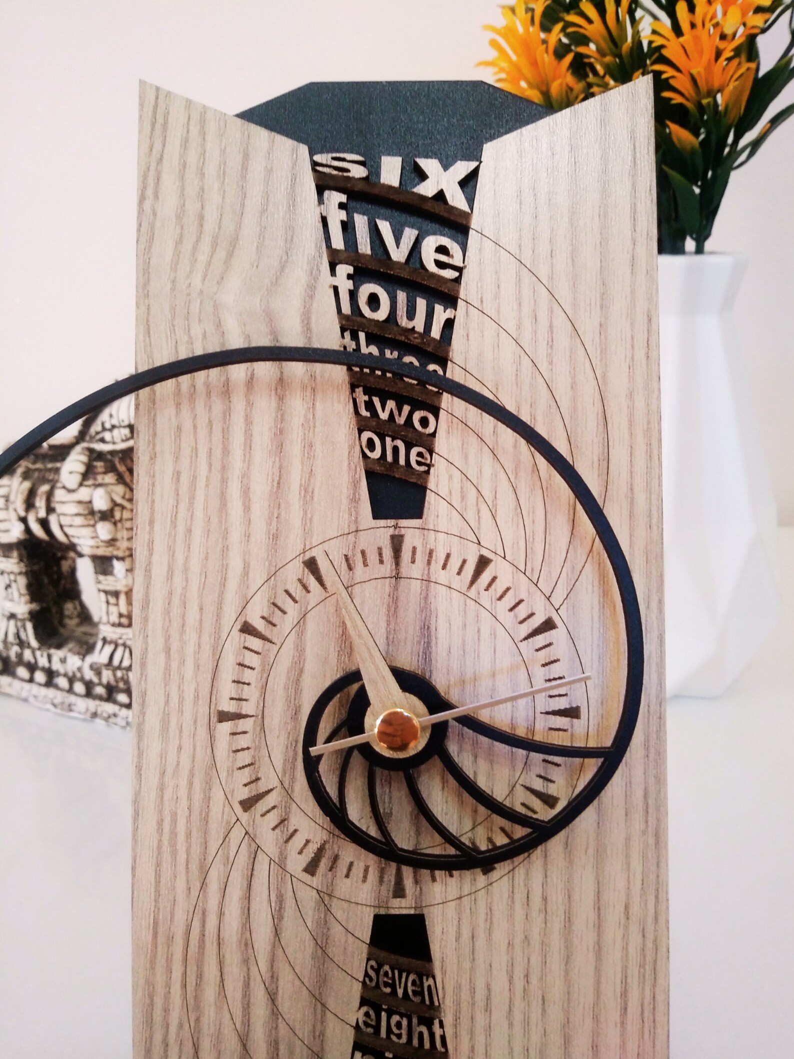 Fibonacci Desk Clockfibonacci Clock Montessori Clock Wood - Etsy