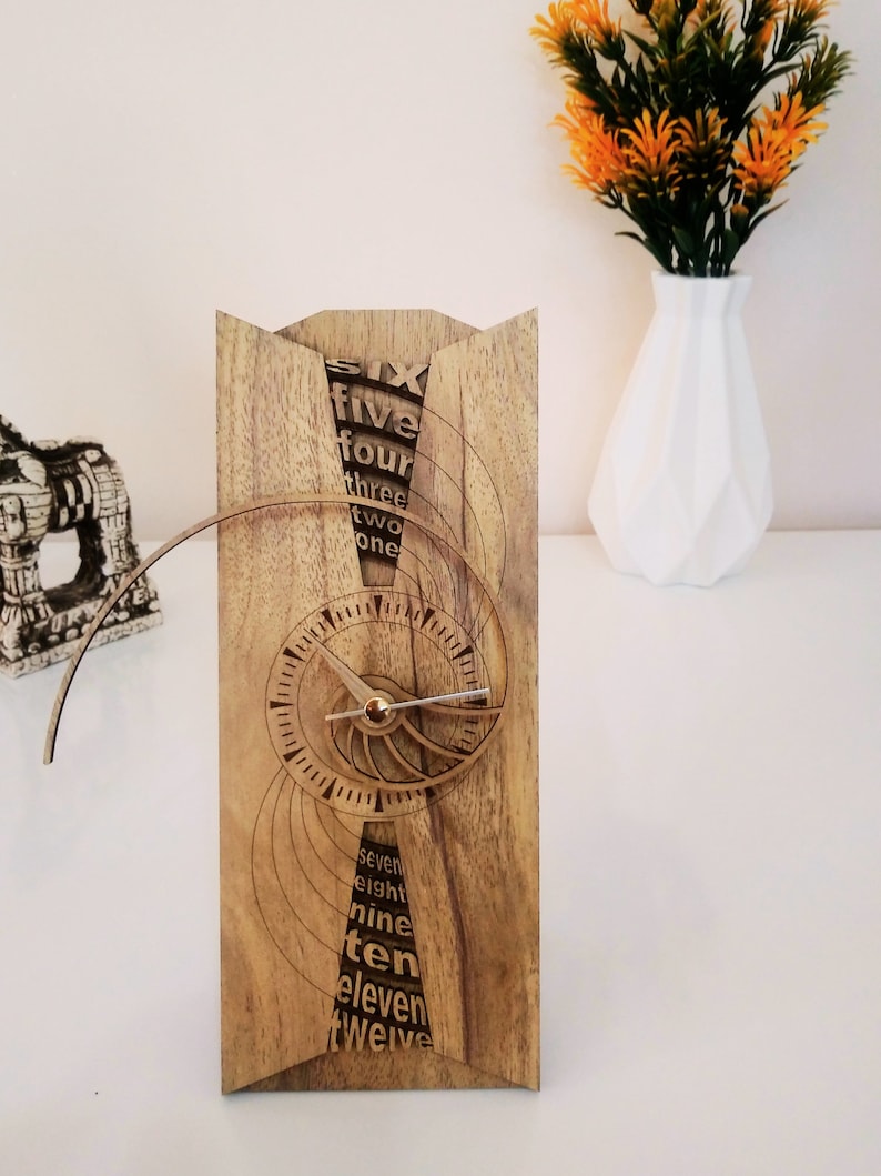 Fibonacci Desk Clock,dxf PLAN Montessori Clock, Wood Fibonacci Table ...