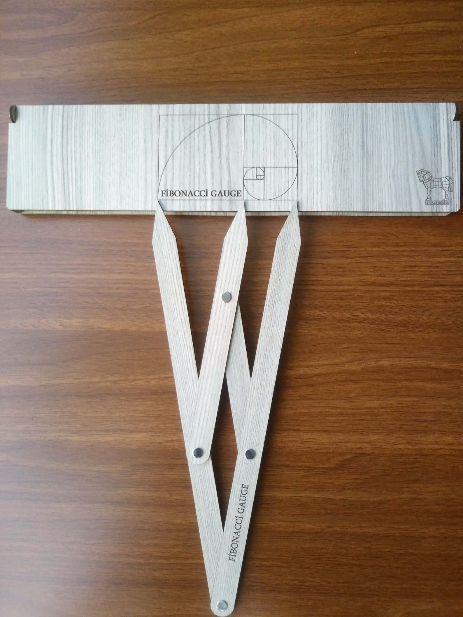 Wooden Golden Ratio Ruler DXF Plan / Compasses Fibonacci Gauge Golden ...