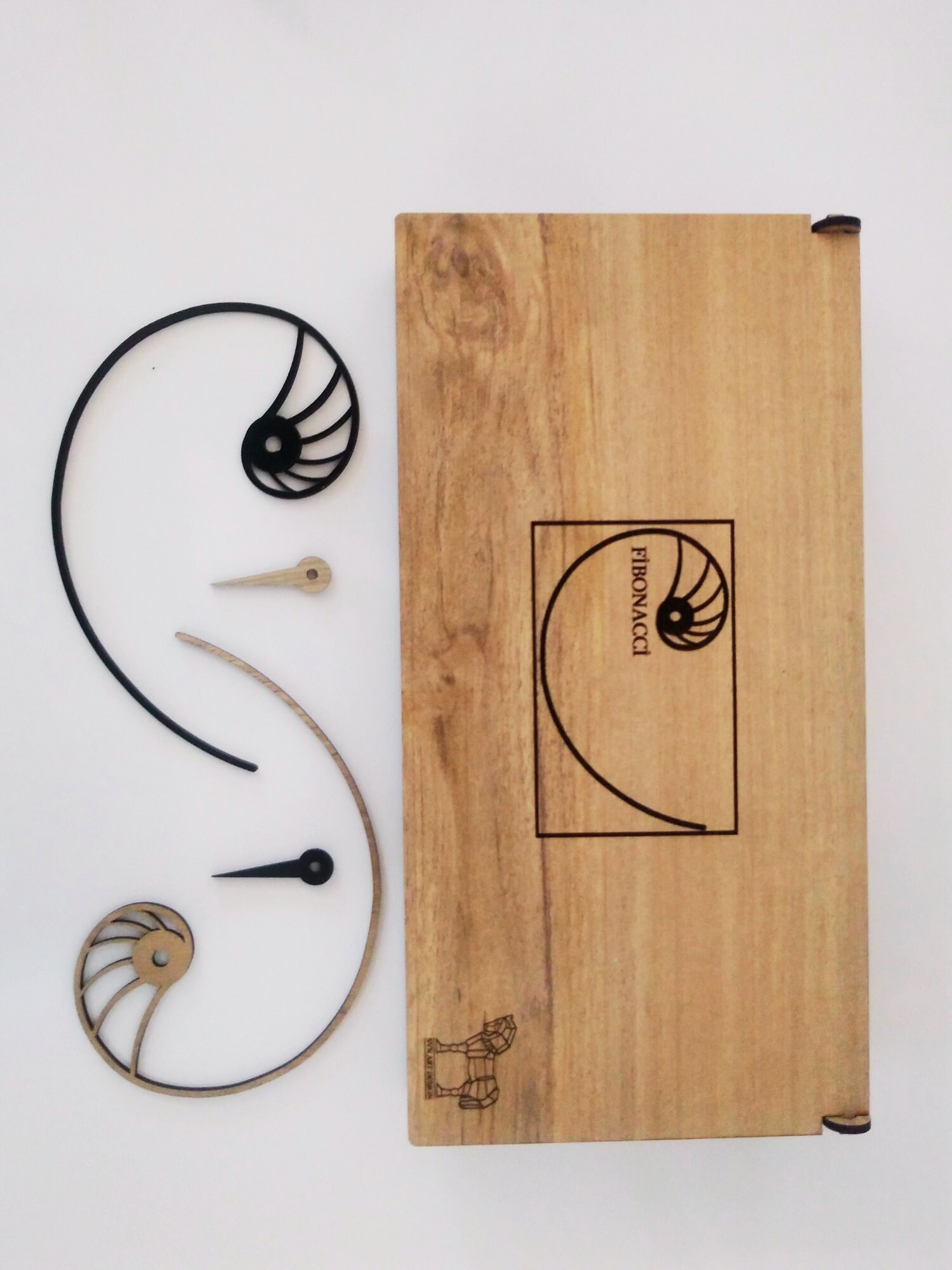 Fibonacci Wall Clock,fibonacci Clock, Montessori Clock, Wood Fibonacci ...