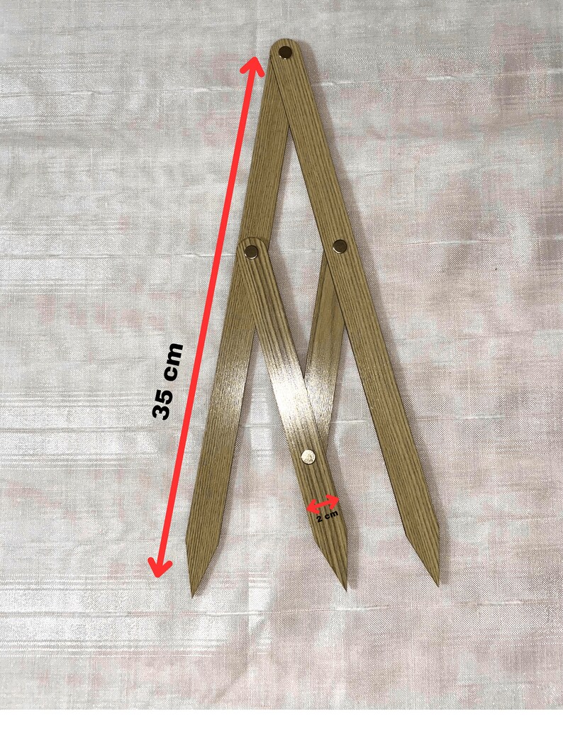 Wooden Golden Ratio Ruler DXF Plan / Compasses Fibonacci Gauge Golden ...