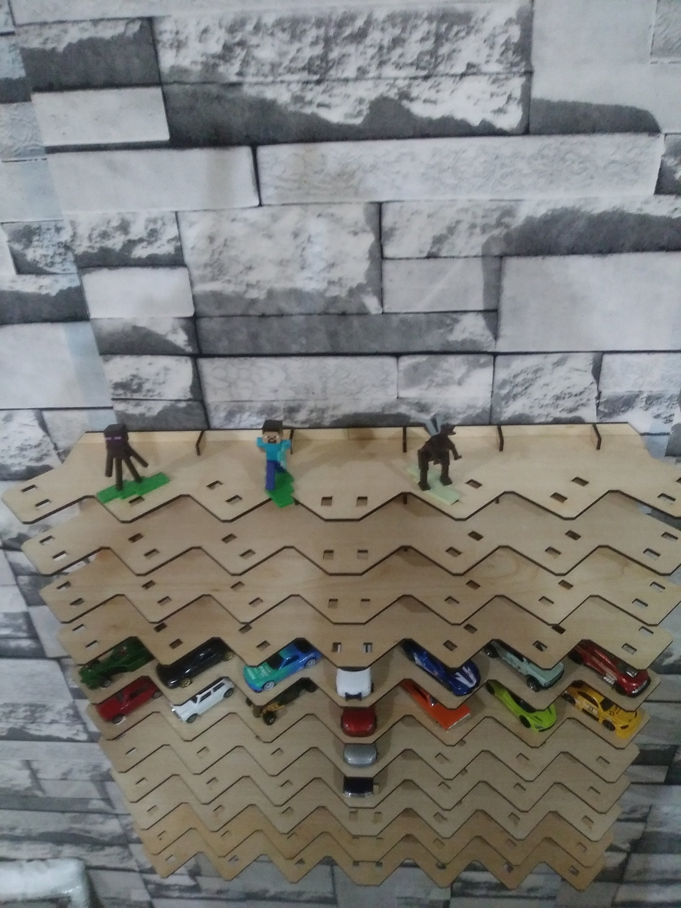 Toy Car Storage for 77 Cars Matchbox Car Storage 1:64 Car Shelf Wall ...