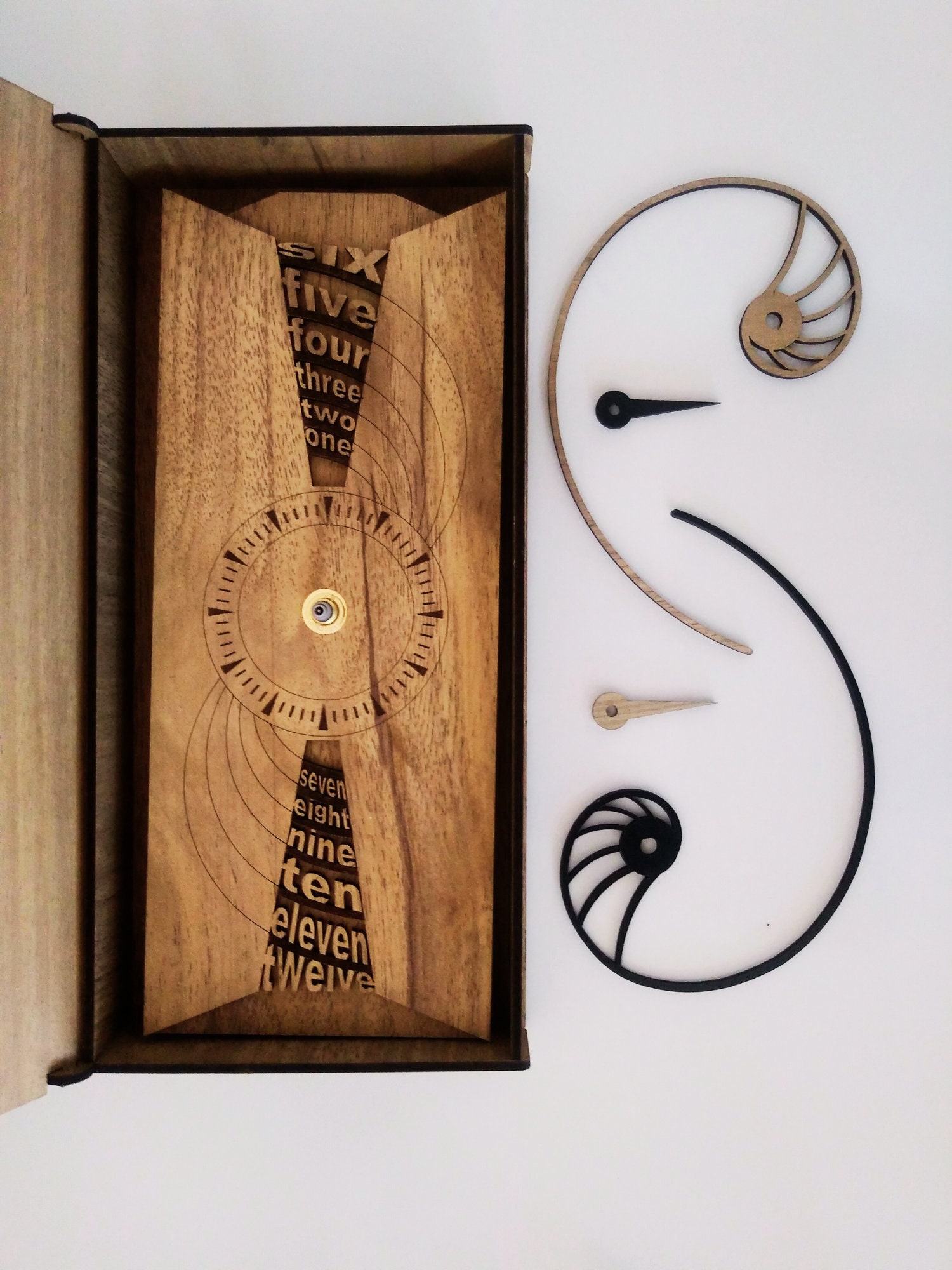 Fibonacci Wall Clock,fibonacci Clock, Montessori Clock, Wood Fibonacci ...