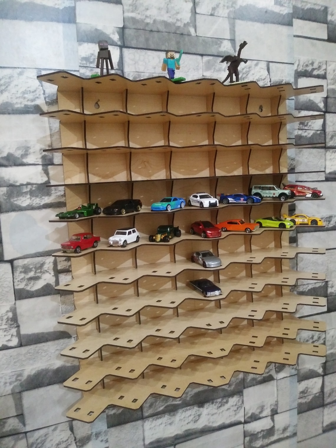 Toy Car Storage for 77 Cars Matchbox Dxf Plan Car Storage 1:64 Car ...