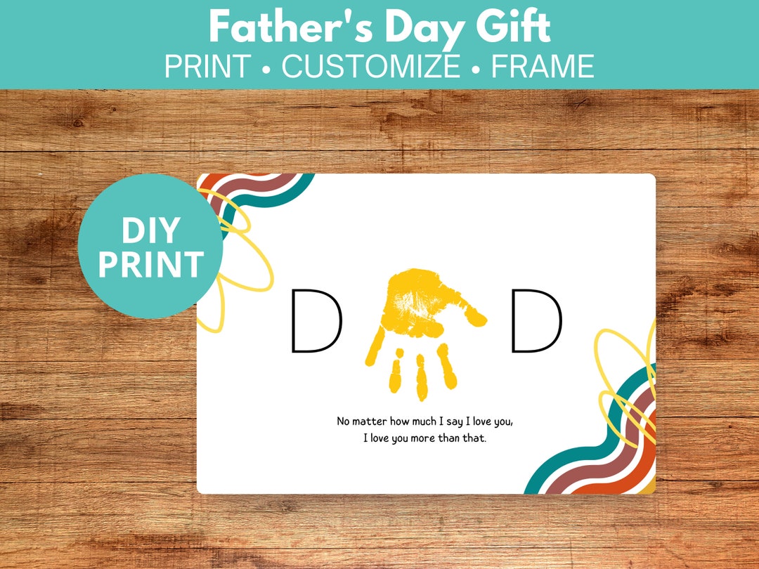 DIY Father's Day Gift | Father's Day Handprint Art | Keepsake Craft ...