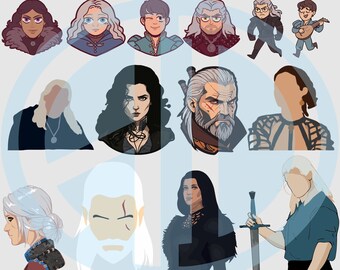 Witcher Logo Medallion Symbols Digital Download Instant Download Svg ...