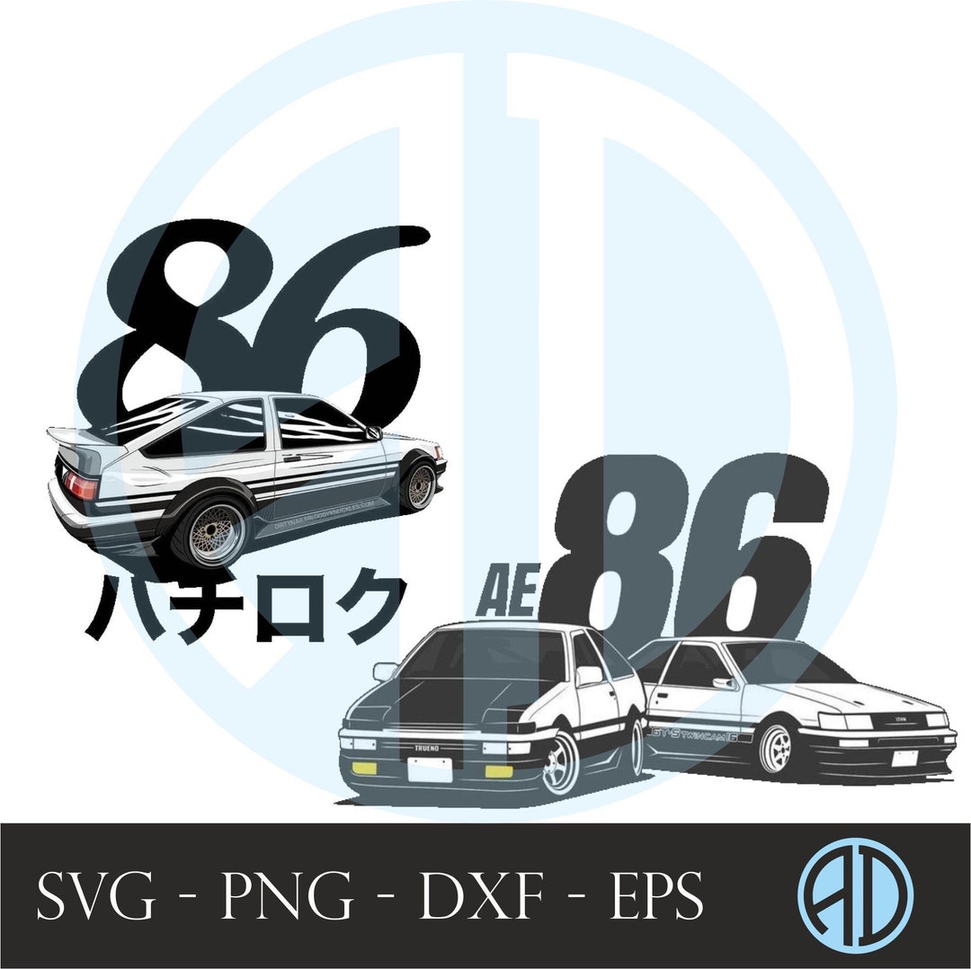 Hachiroku, Toyota AE86 Design Svg /png /eps /dxf, Image Cut for Print ...