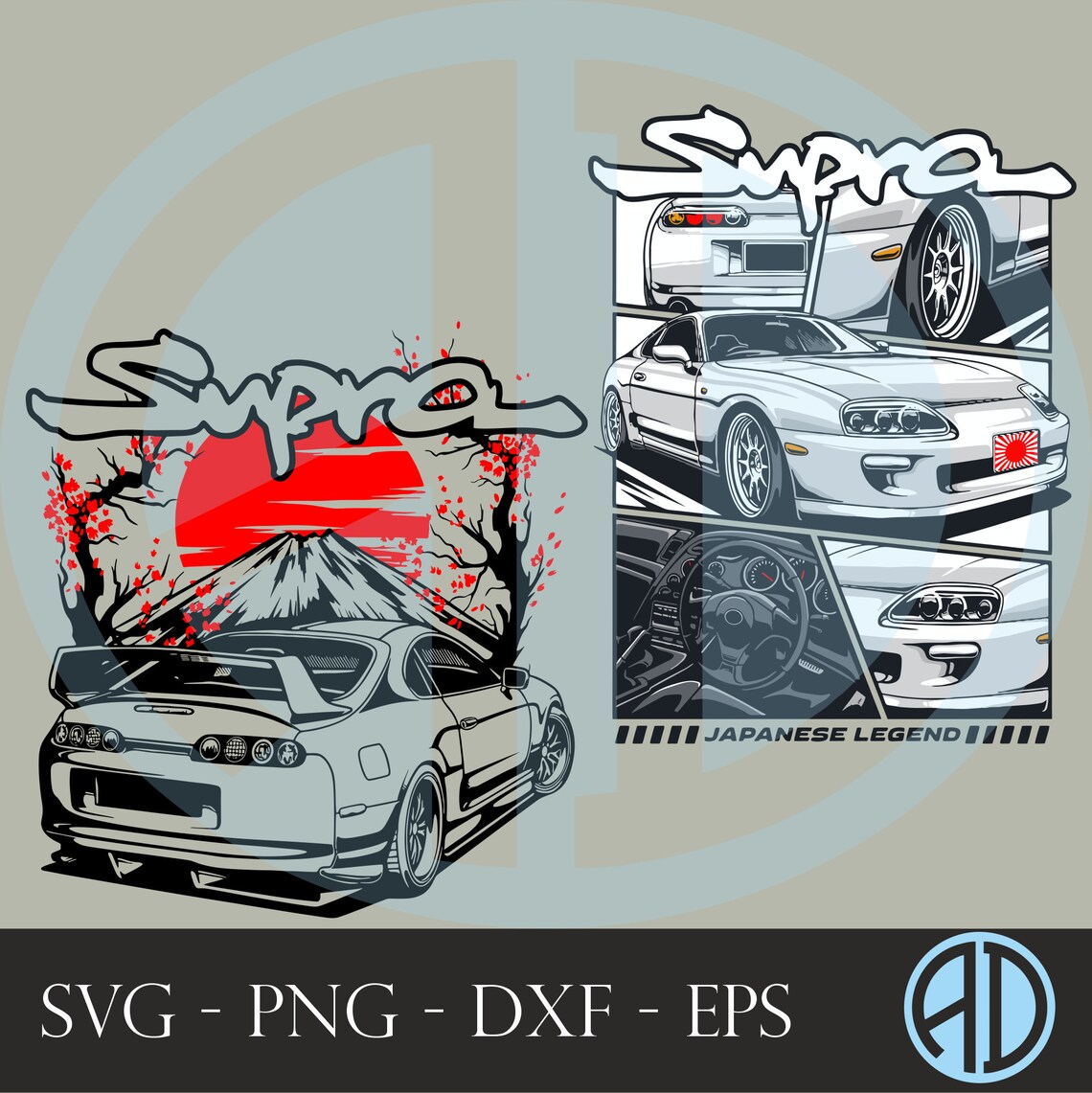 Supra SVG JDM Car PNG Vector Pack Vector Pack Pro Supra Digital Design ...