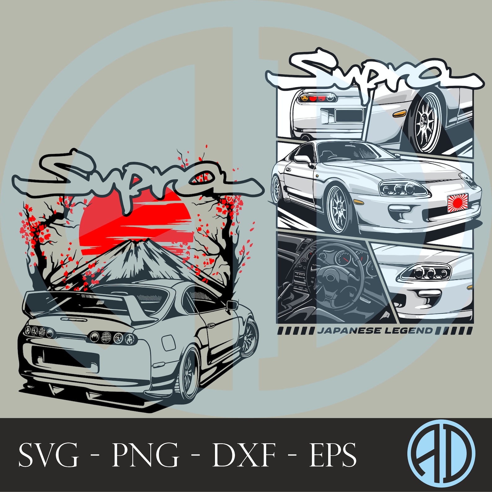 Supra SVG JDM Car PNG Vector Pack Vector Pack Pro Supra Digital Design ...