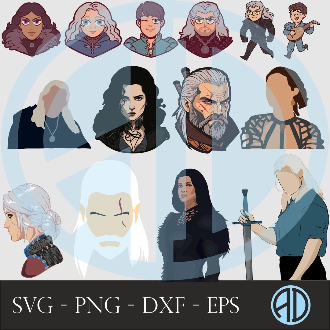 The Witcher SVG Bundle , Witcher Character Witcher Logo , Medallion ...