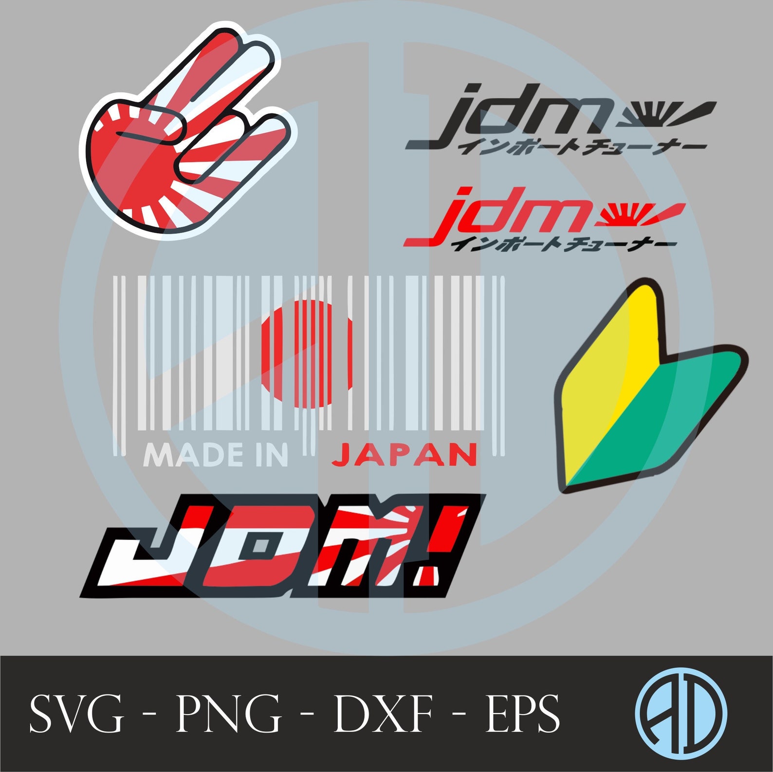 JDM LOGO , Jdm Sticker Jdm Design Jdm Bundle Svg / Png / Dxf / Eps ...