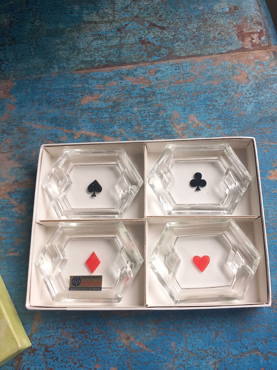 Genuine Bohemia Mini Ashtrays With Original Box Playing Card - Etsy