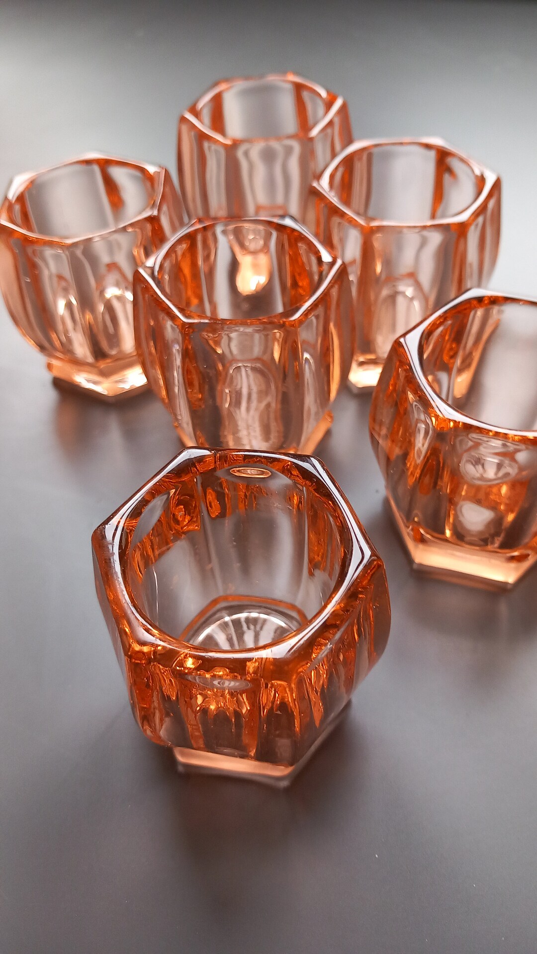 Six Hexagonal Moser Vodka Glasses Czechoslovakia. - Etsy