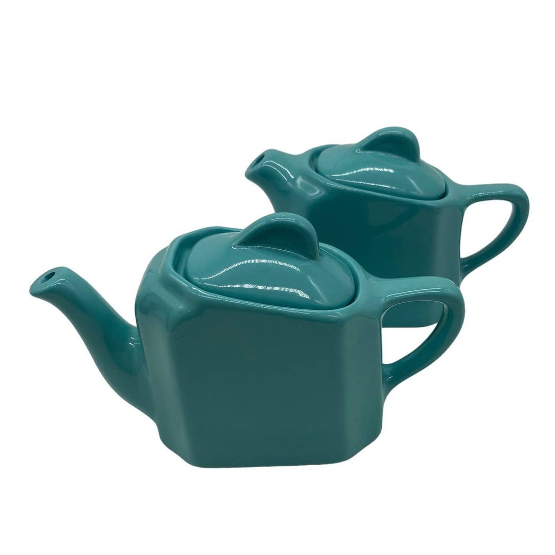 Hall Single Serve Mini Farmhouse Teapot and Cocoa Pot Blue - Etsy